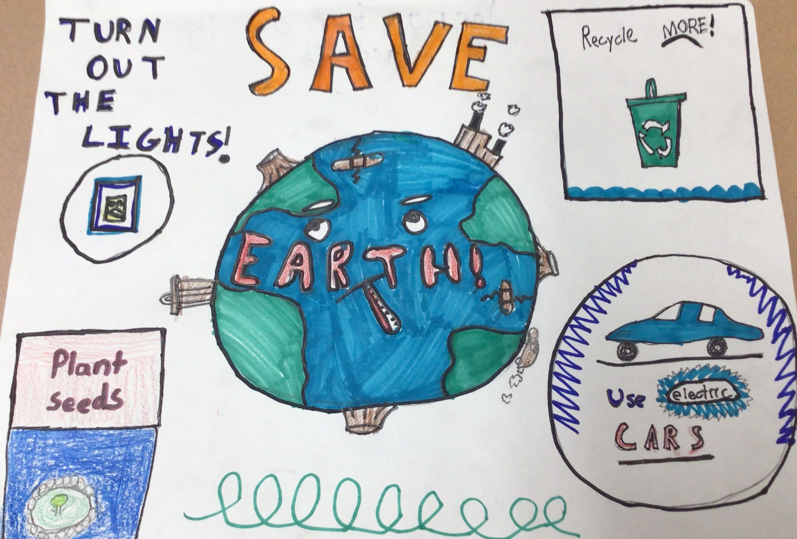 Posters On Save Environment For Kids
